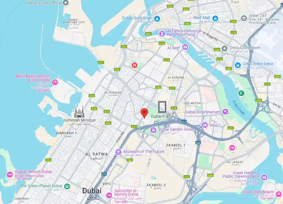 Location Map of Avenue Park Towers at Wasl 1