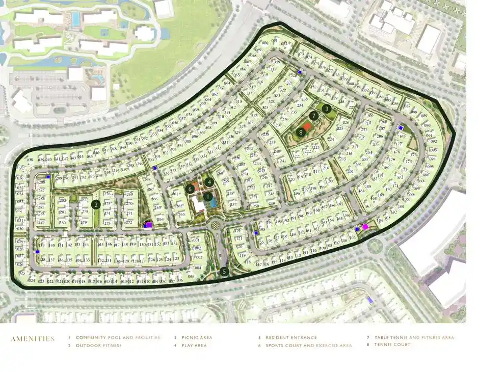 Sidra Villas Master Plan Dubai Hills Estate