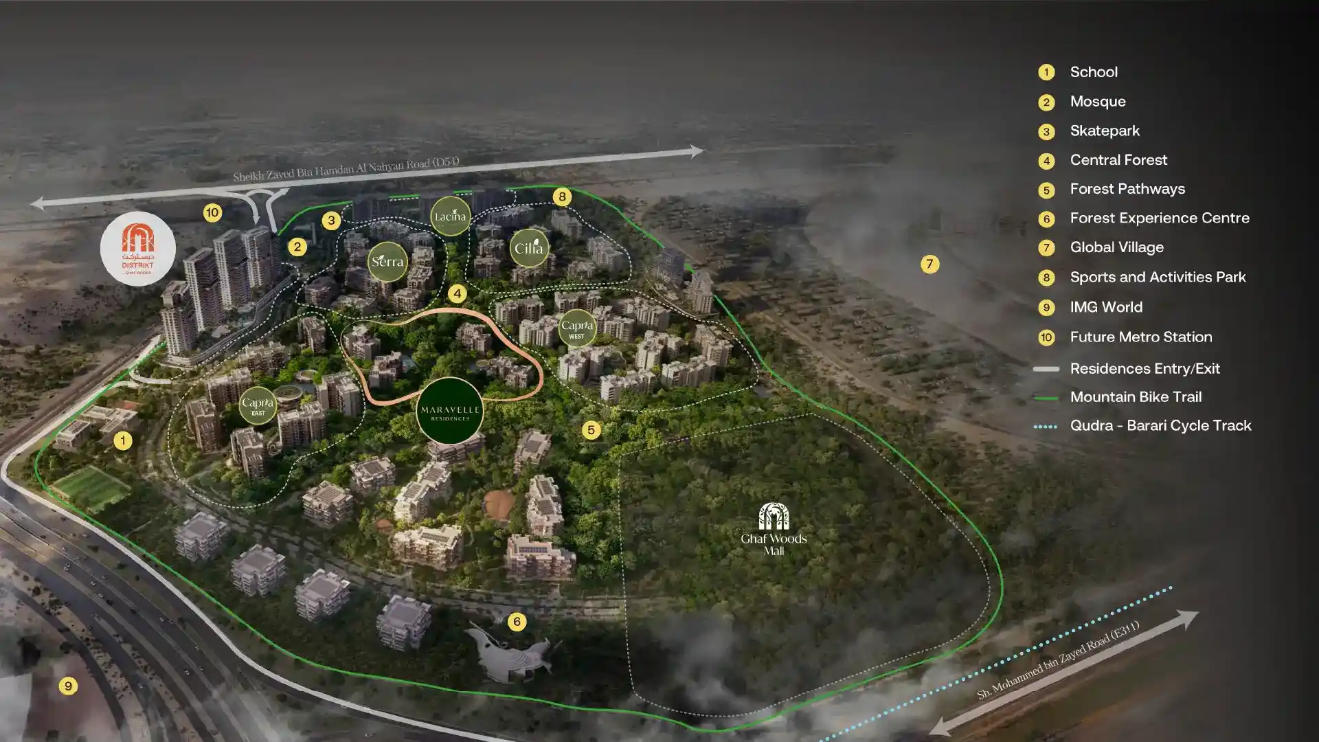 Distrikt Towers 3 and 4 Master Plan Majid Al Futtaim